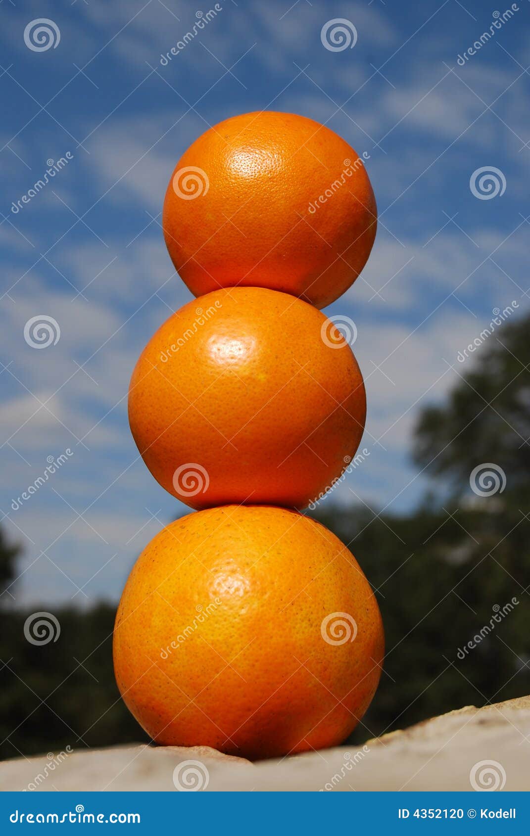 Orange Stack Clouds & Trees Stock Photo - Image of color, vitamins: 4352120
