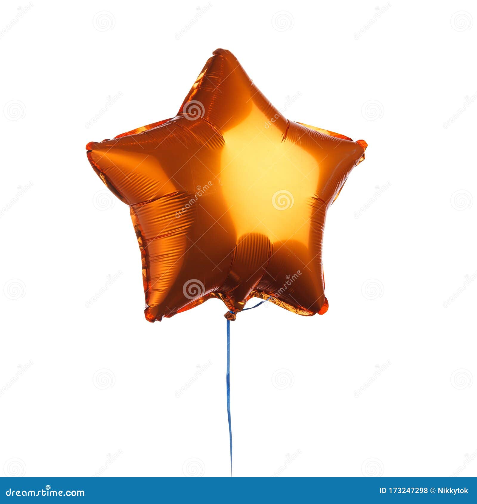 Orange Star Balloon on White Stock Photo - Image of gift, isolated ...