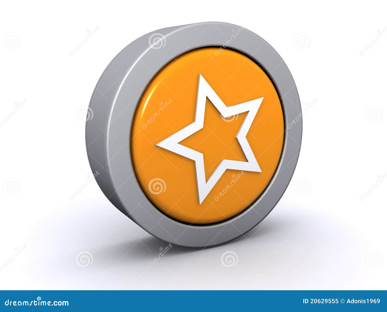 Orange star button stock illustration. Illustration of orange - 20629555