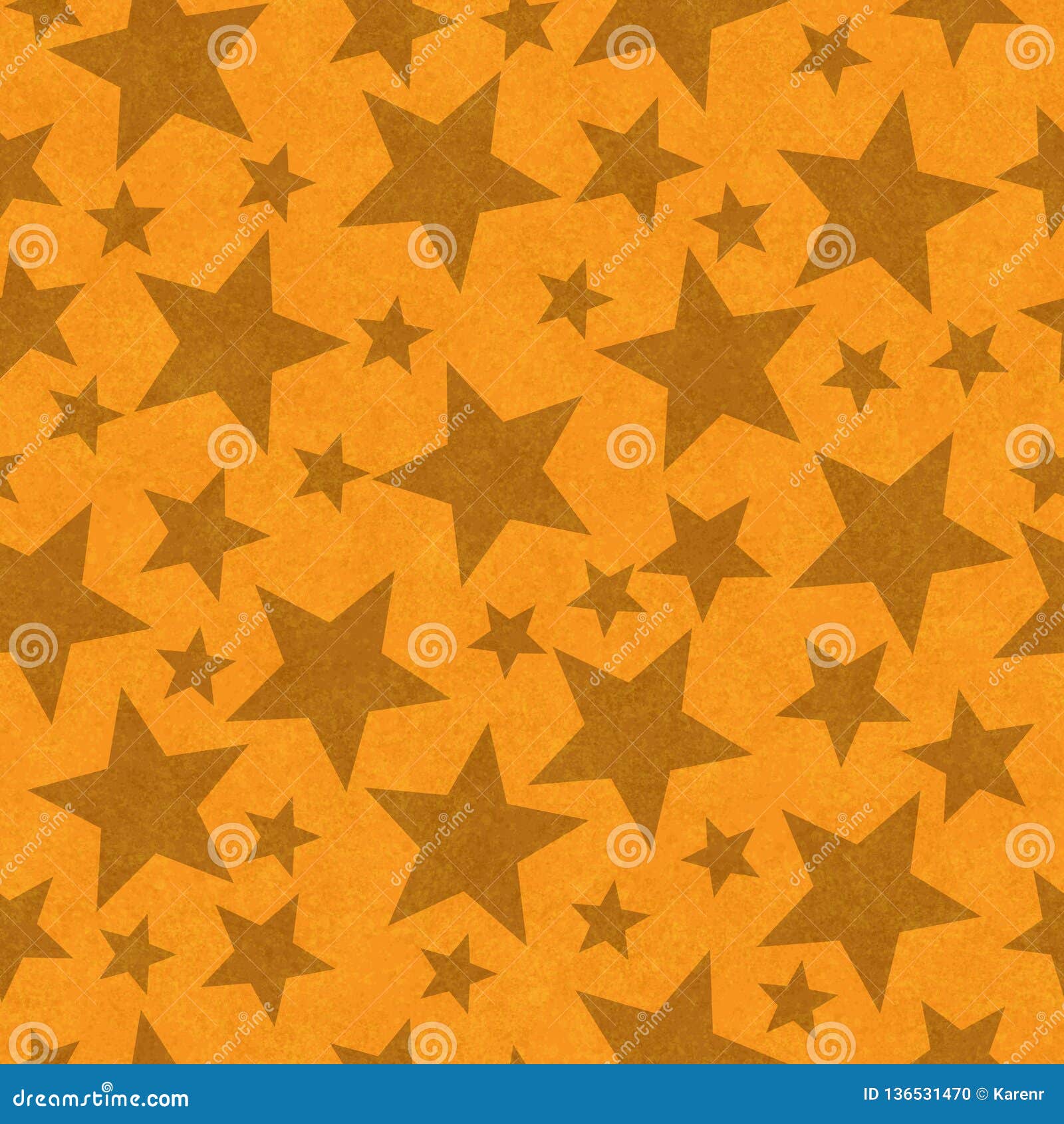 Orange Star-shape Seamless Pattern Background Stock Illustration ...
