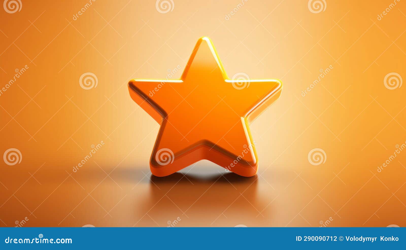 An Orange Star Shaped Object on an Orange Background. Generative Ai ...