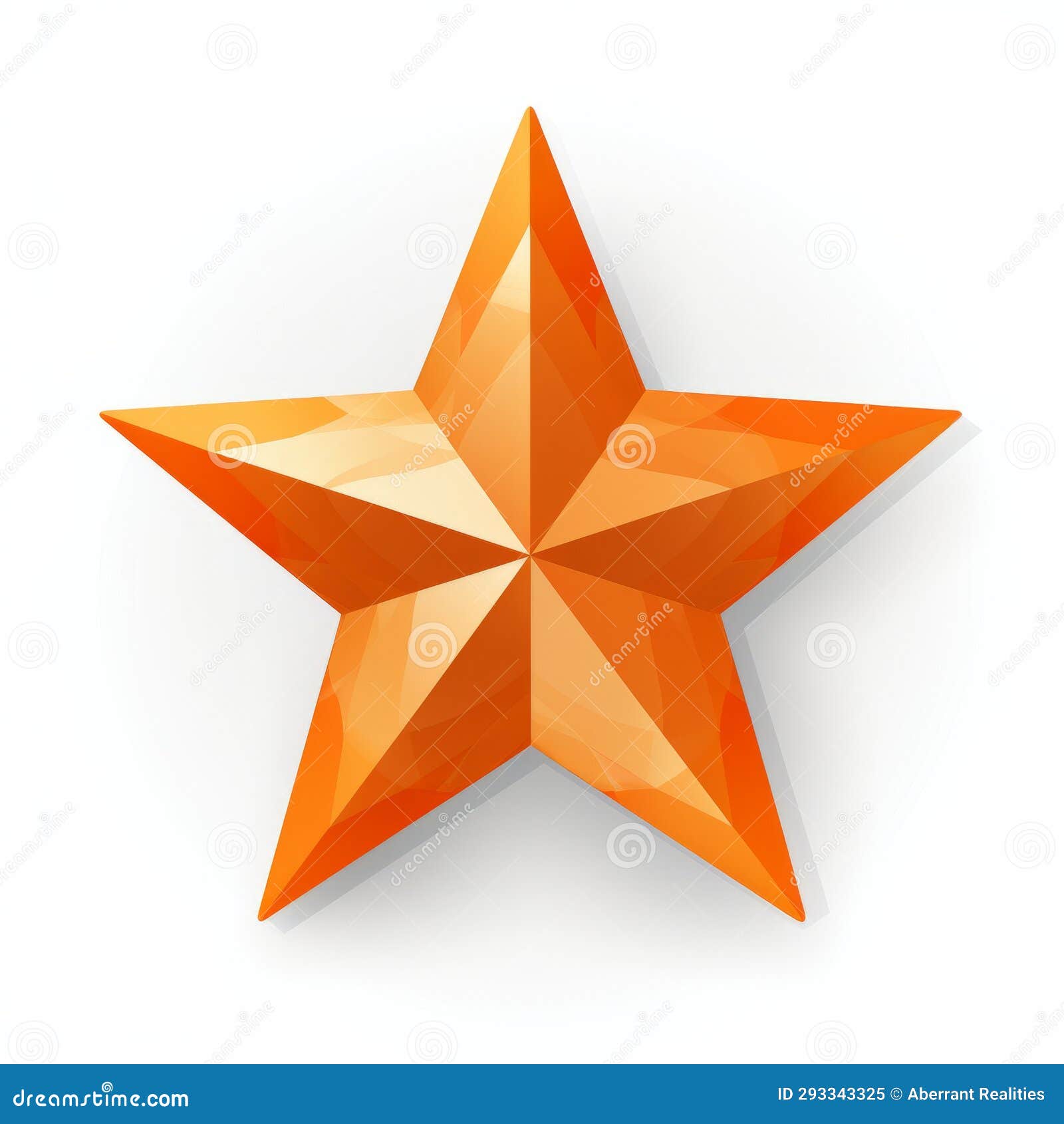 An Orange Star on a White Background Stock Illustration - Illustration ...