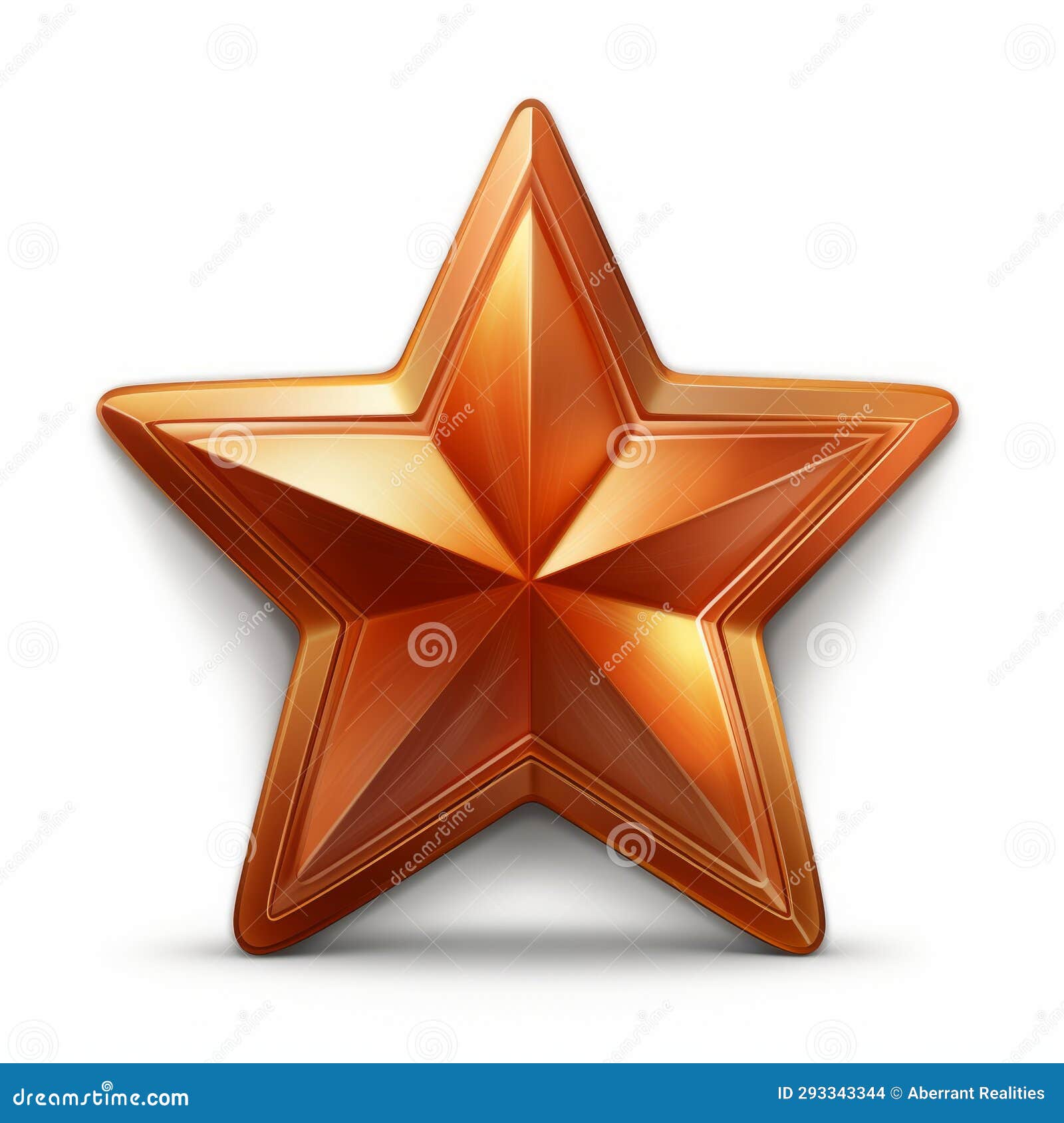 An Orange Star on a White Background Stock Illustration - Illustration ...