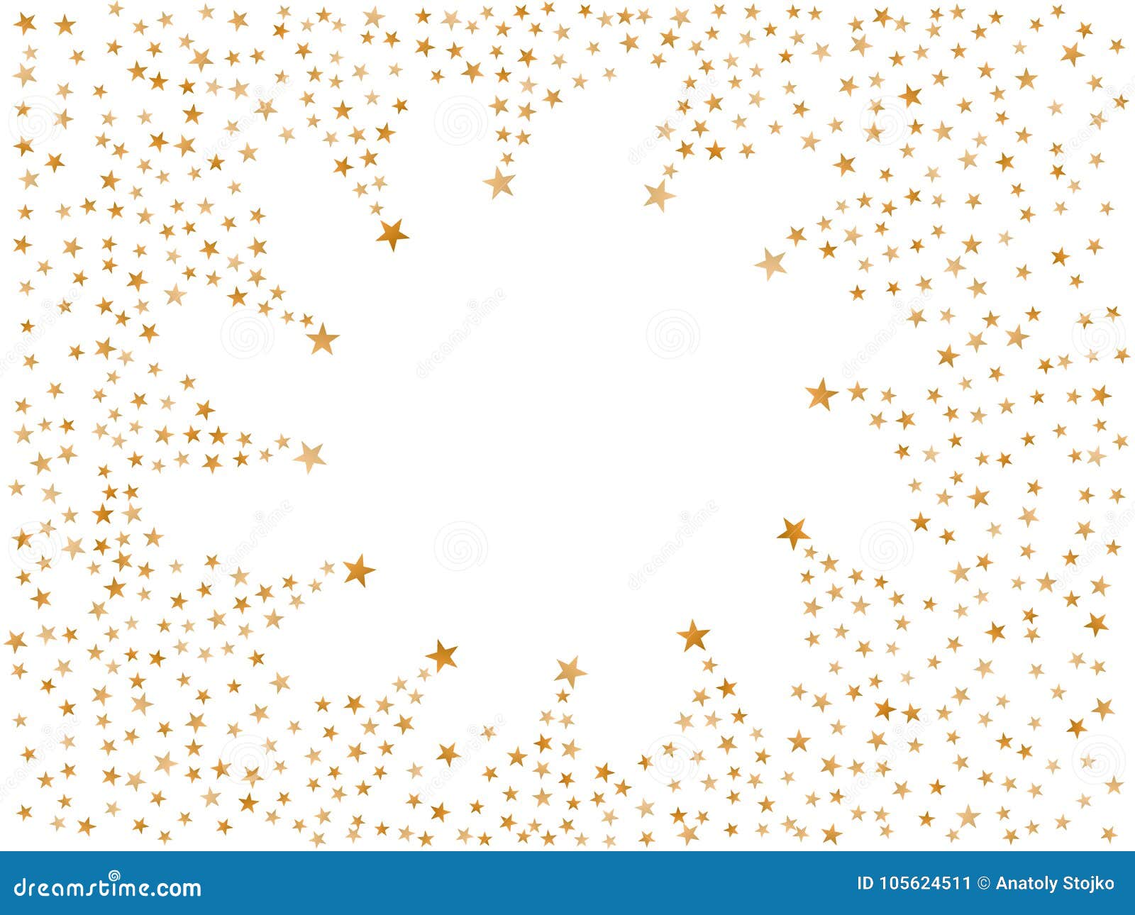Orange Stars Background on White. Vector Abstract Decoration. Stock ...
