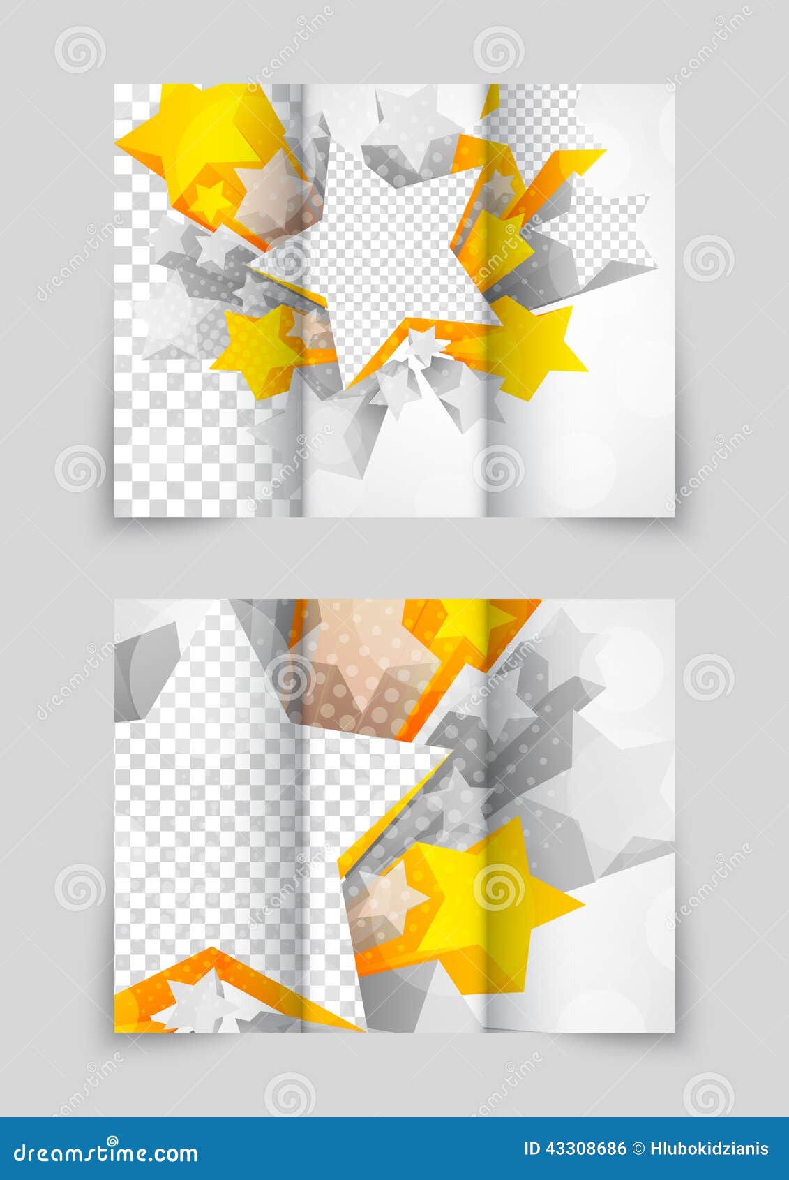 Orange stars brochure stock vector. Illustration of blank - 43308686