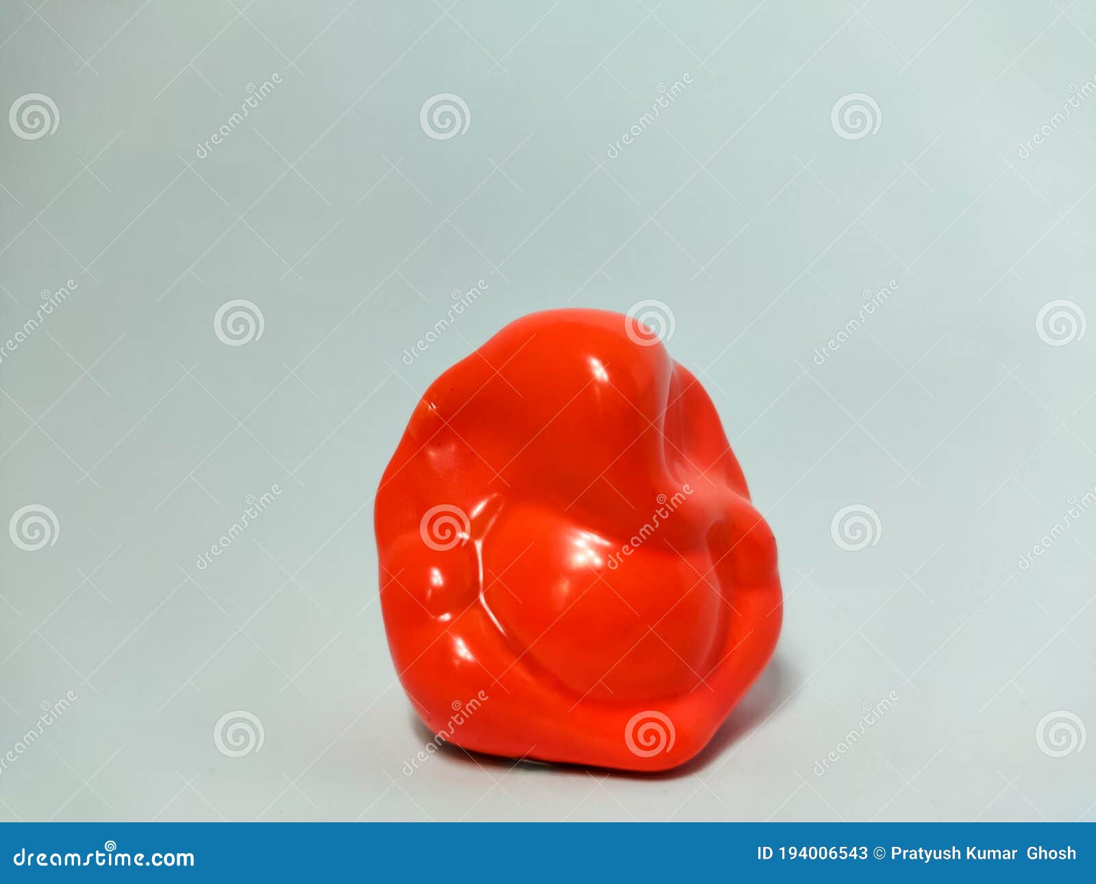 Orange Statue of God Ganesh on a White Isolated Background Stock Image ...