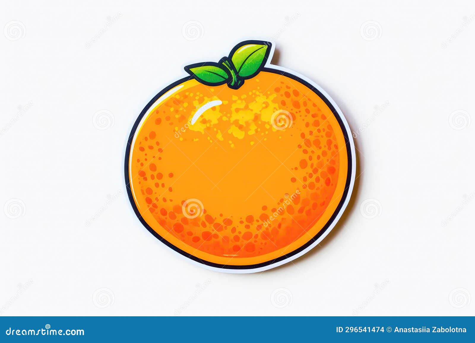 Orange Sticker on White Background. Generative AI Stock Illustration ...