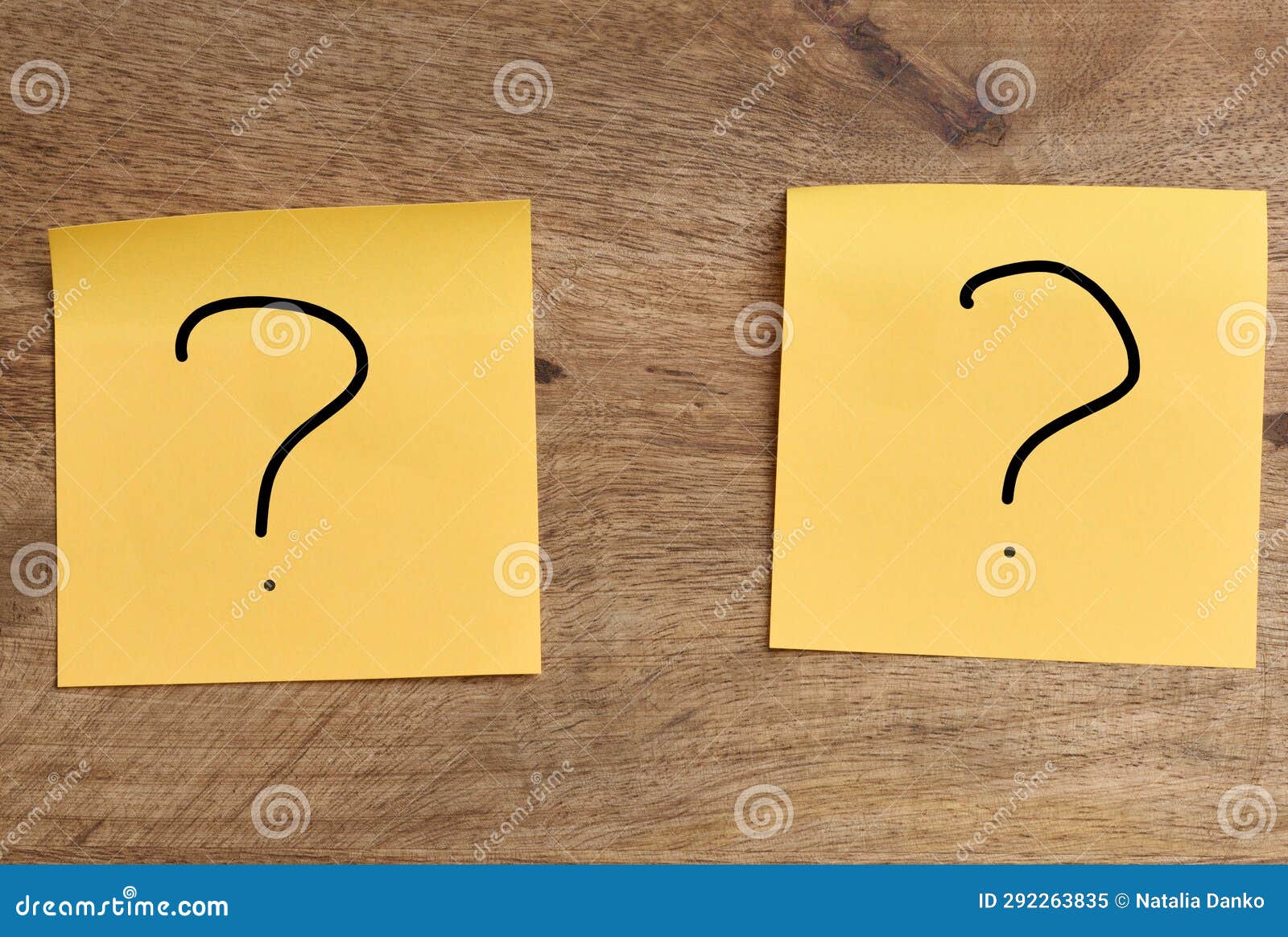 Orange Stickers with a Question Mark on a Wooden Board Stock Image ...