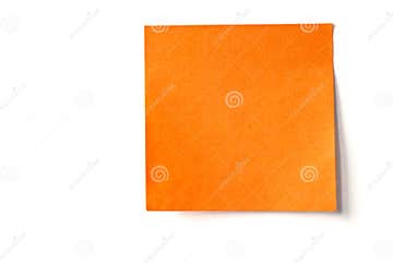 Orange Sticky Note Isolated on White Stock Image - Image of sticky ...