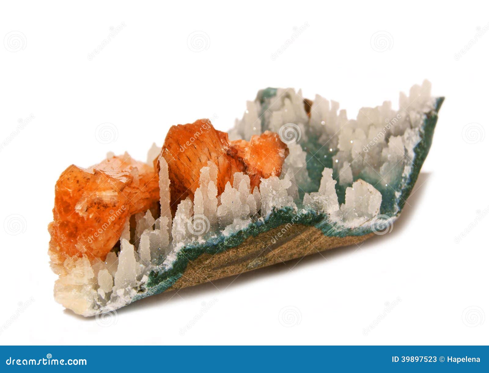 Orange Stilbite stock image. Image of beautiful, treasure - 39897523