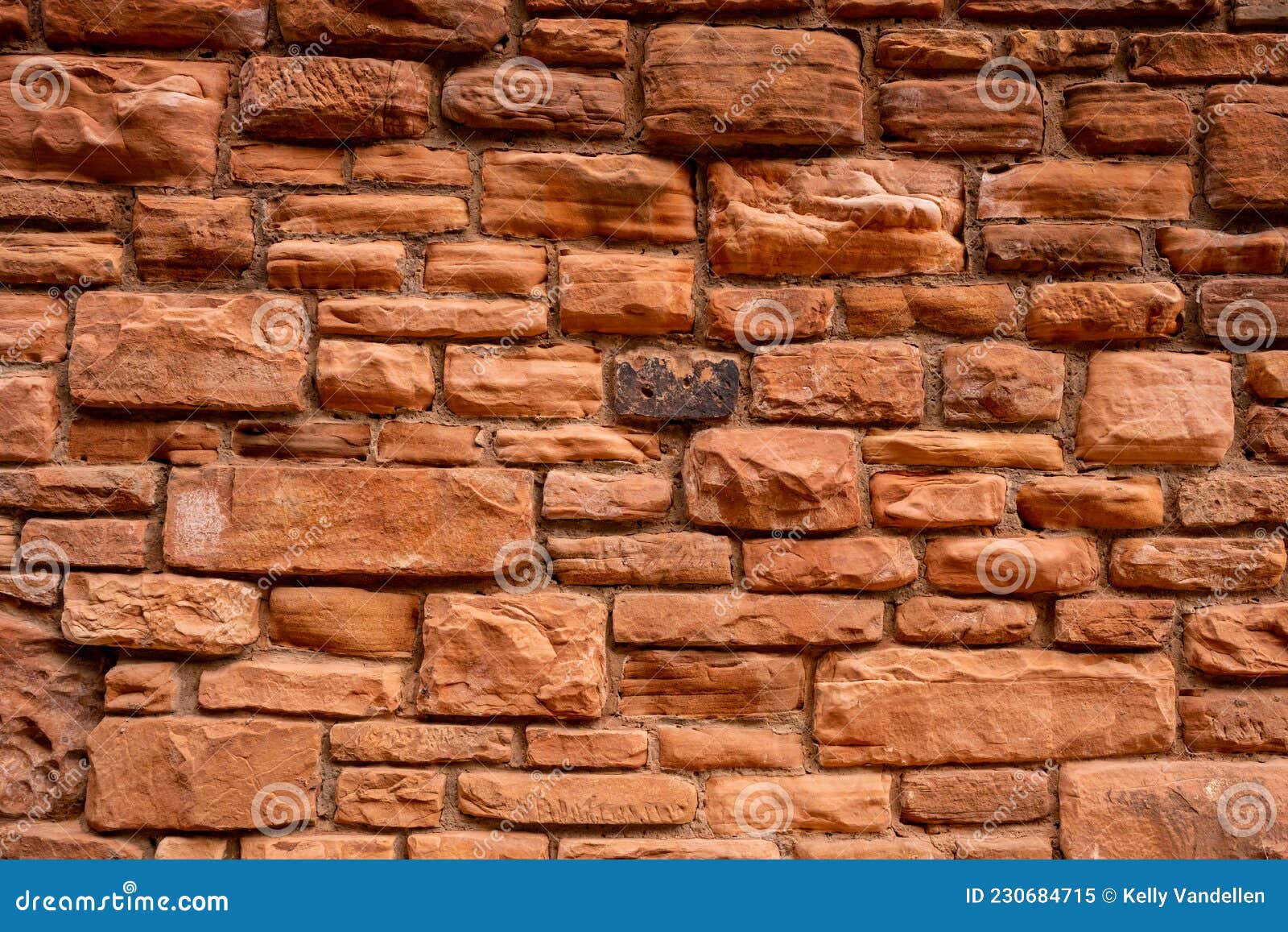 Orange Stone Masonry Wall Background Texture Stock Image - Image of ...