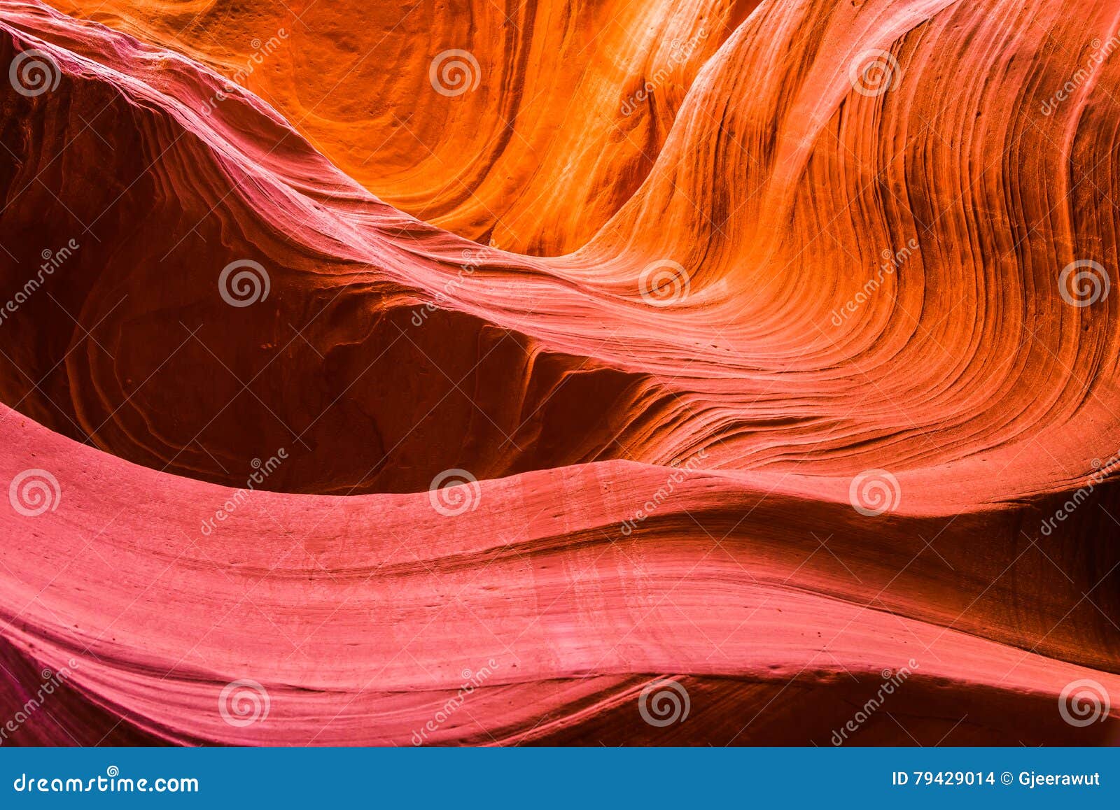 Orange Stone Wave Pattern of Lower Antelope Canyon in Page Arizona USA ...