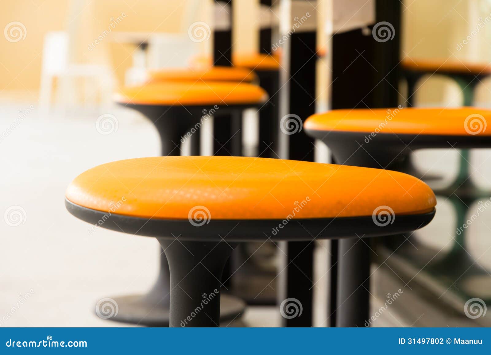 Orange stool stock photo. Image of design, accompany - 31497802