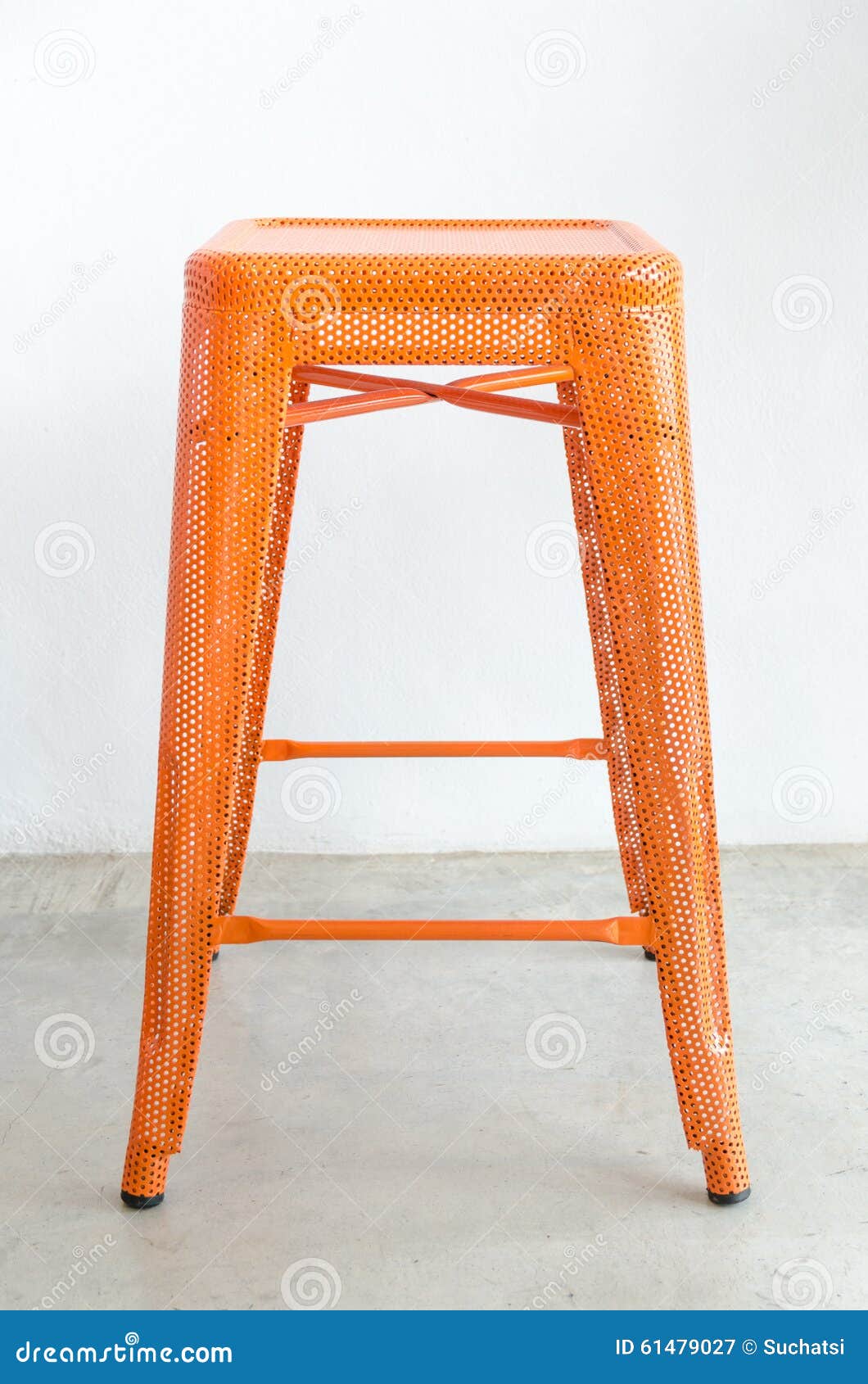 Orange stool steel stock image. Image of stools, metal - 61479027