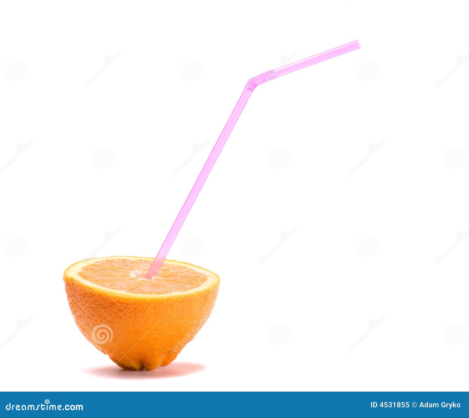 Orange with straw stock image. Image of refreshment, ripe - 4531855