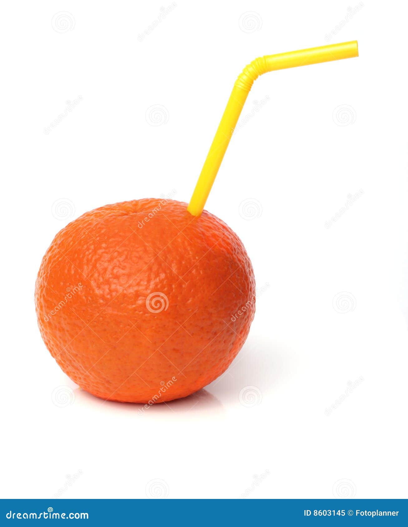 Orange with straw stock image. Image of ripe, colored - 8603145