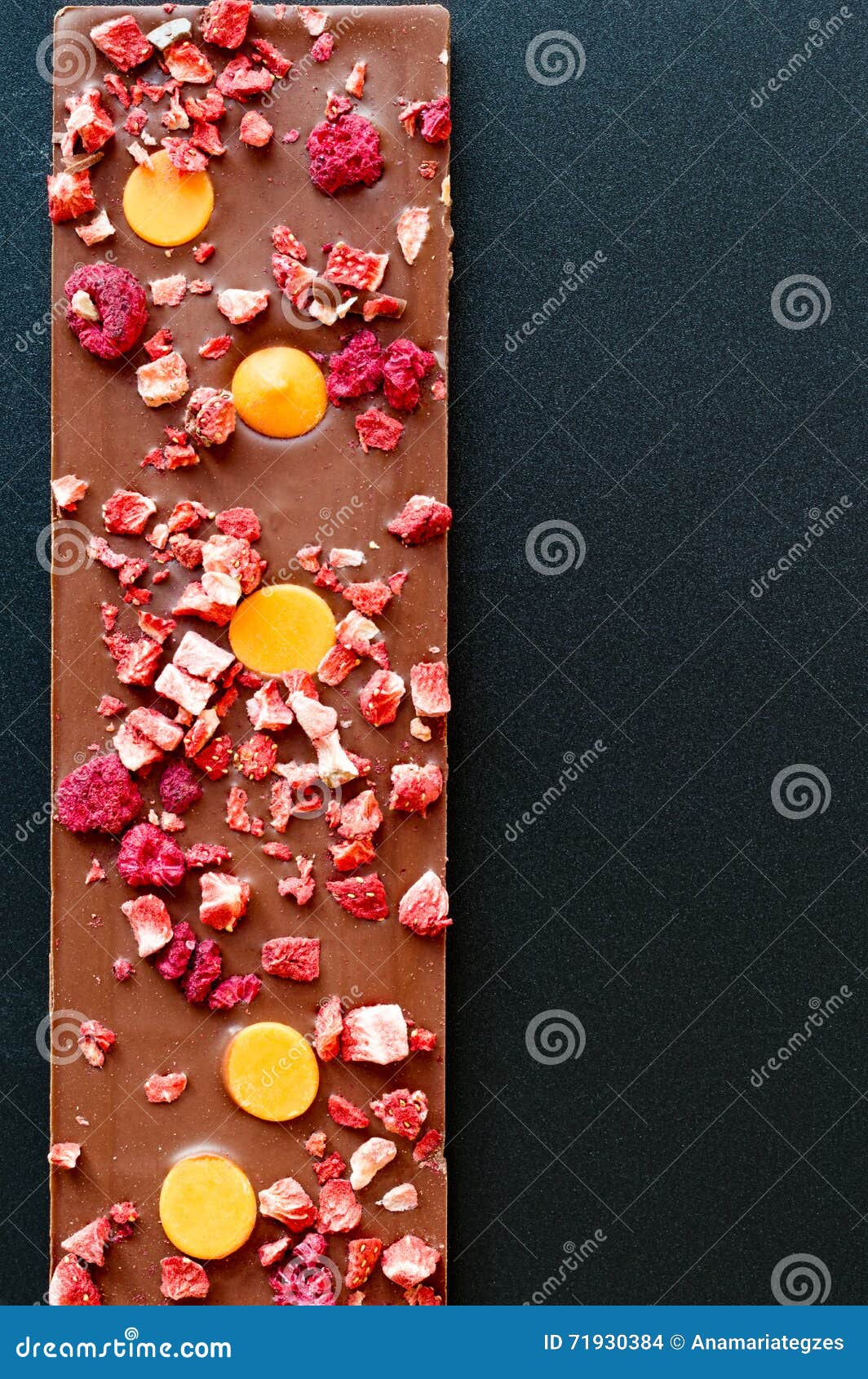 Orange, Strawberry and Raspberry Milk Chocolate Stock Photo - Image of ...