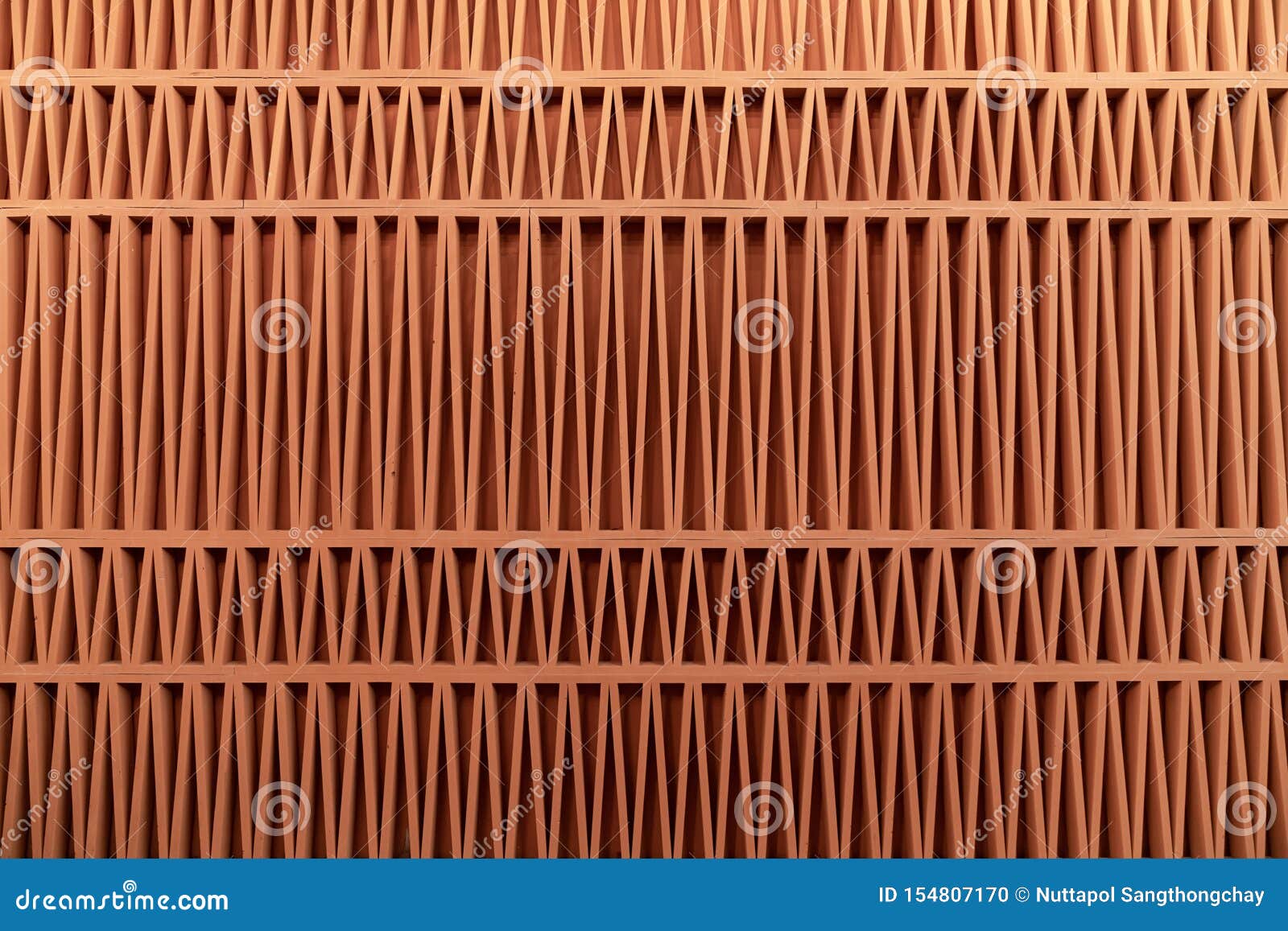 Orange Structure Pattern Facade Made by Local Material in Triangle ...