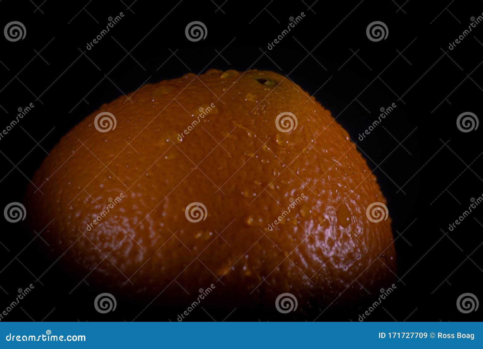 Orange in Studio on Black Background Stock Image - Image of fruit ...