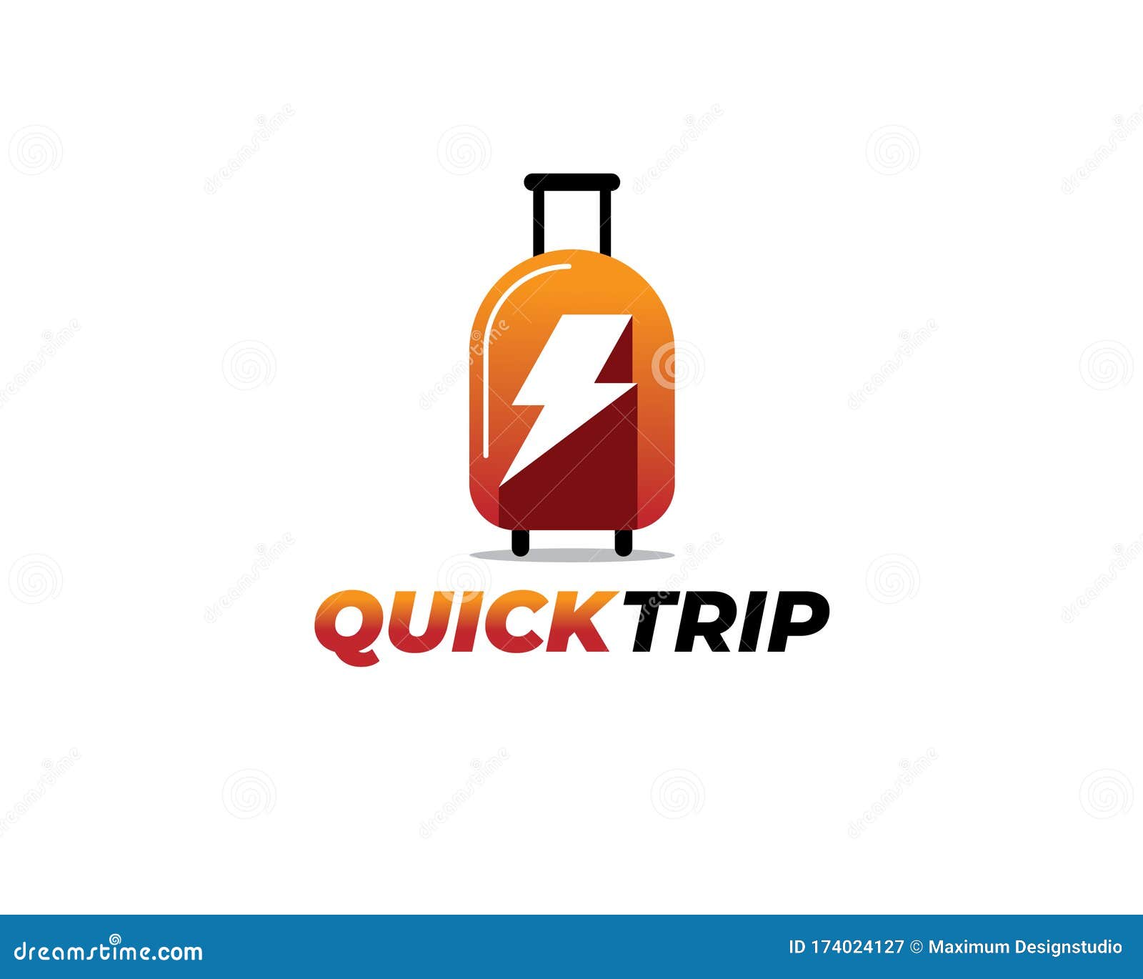 Suitcase Briefcase with Lightning Sign on it Indicating Its a Quick ...