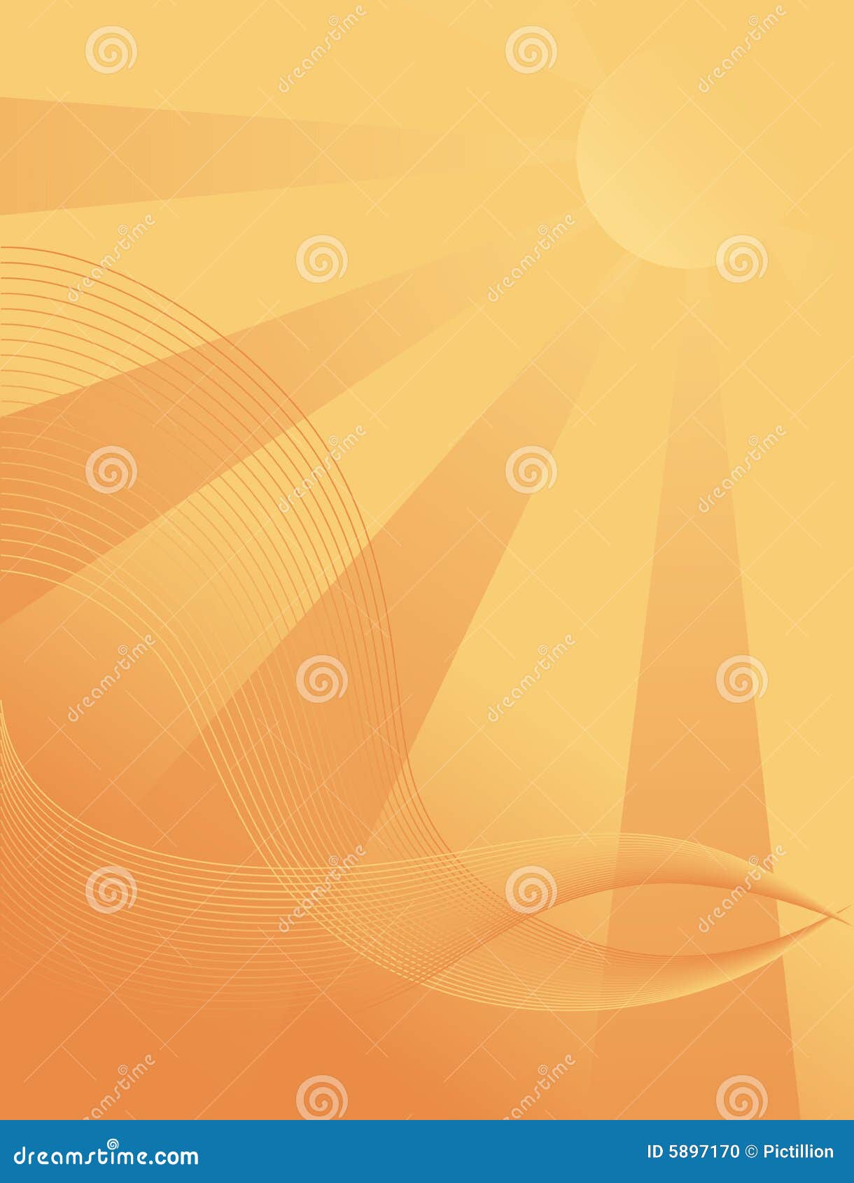 Orange Sun Background stock illustration. Illustration of wave - 5897170