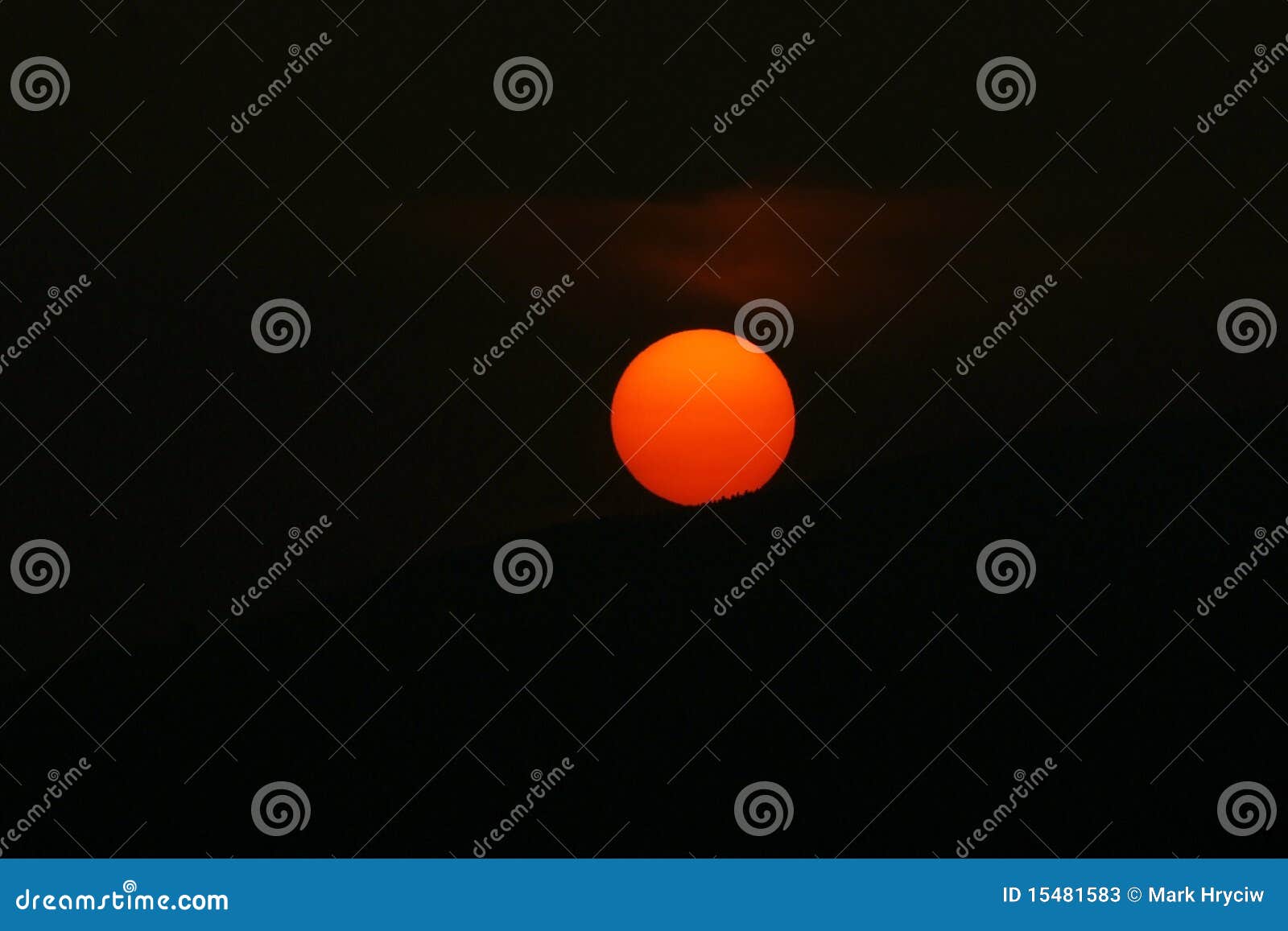 Orange Sun Black Background Sunset Stock Image - Image of smoky, fire ...