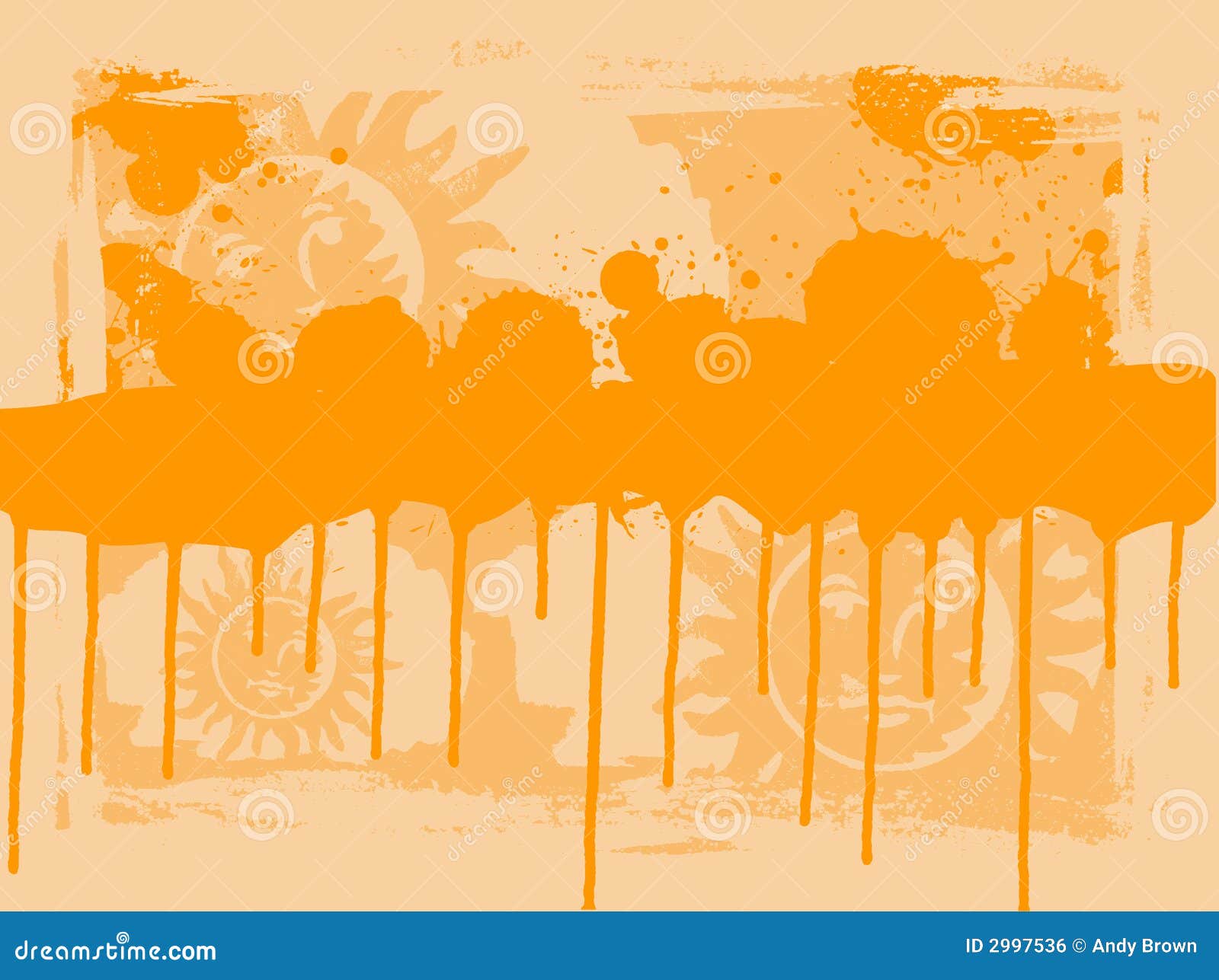 Orange Sun Drips stock vector. Illustration of shape, drip - 2997536