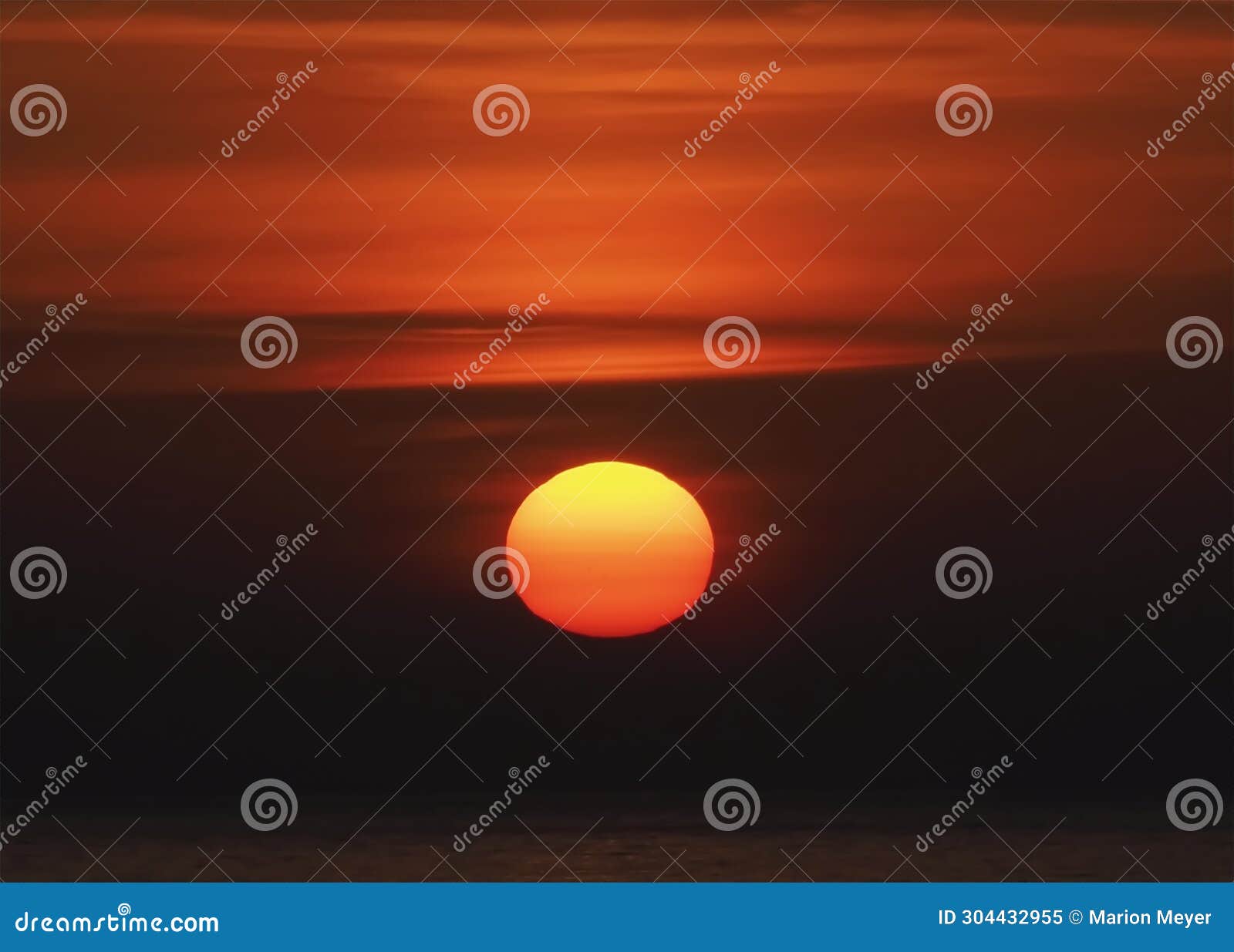 Orange Sun Forms a Ball during Sunset Stock Image - Image of sunrise ...