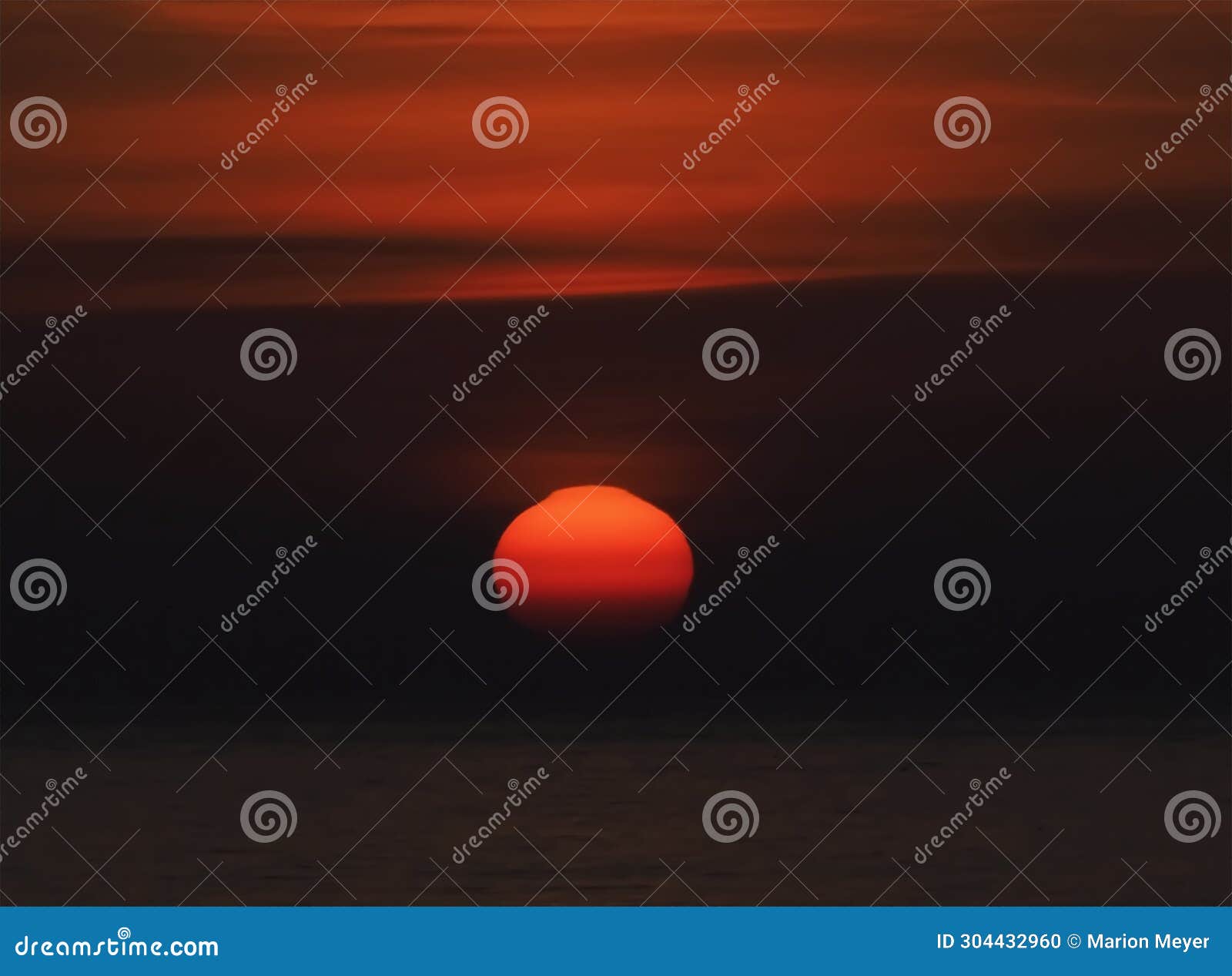 Orange Sun Forms a Ball during Sunset Stock Photo - Image of round ...
