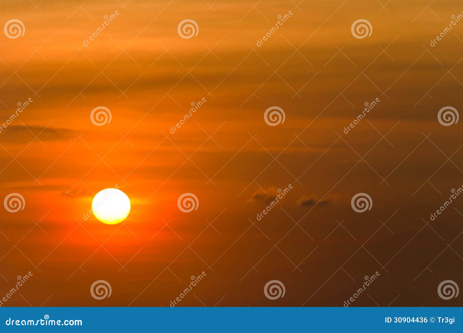 Orange sun with a glow stock photo. Image of mountain - 30904436
