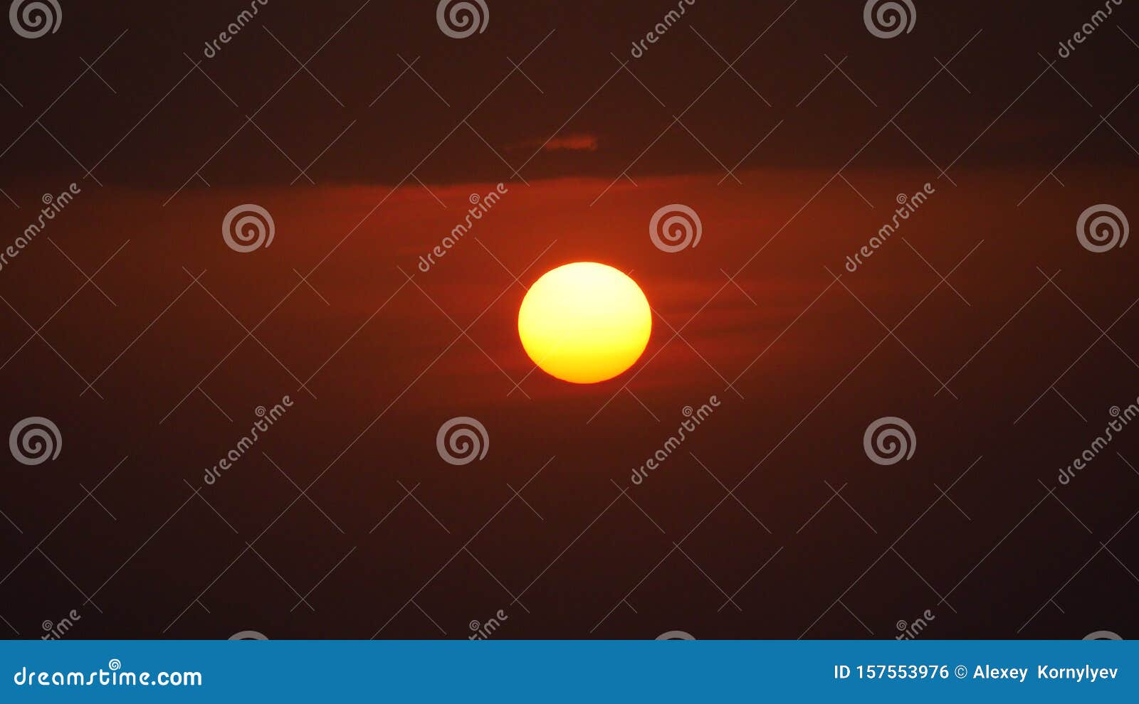 Orange sun in the sky stock photo. Image of landscape - 157553976