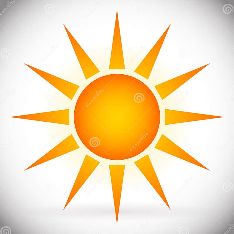Orange Sun Vector Graphics stock vector. Illustration of summer - 52073036