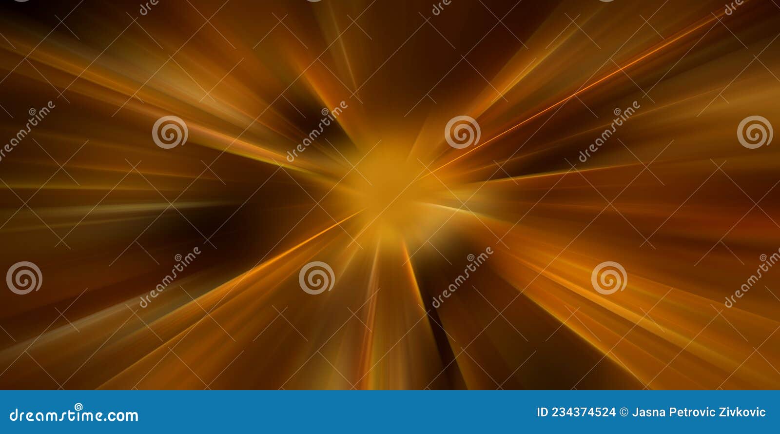 Orange Sunbeam Burst of Light Stock Illustration - Illustration of ...