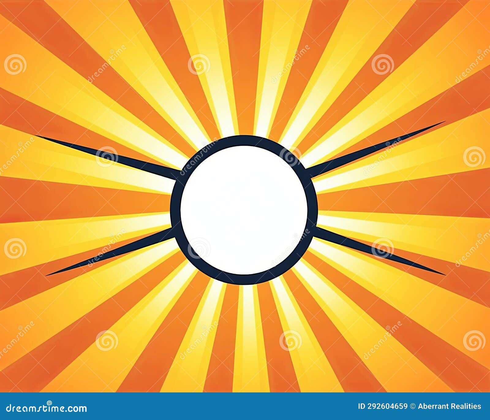 An Orange Sunburst Background with a White Circle in the Center Stock ...
