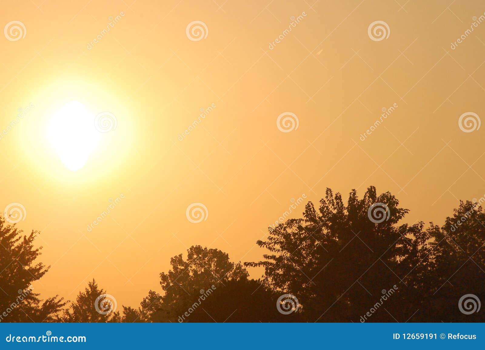 Orange Sunrise stock image. Image of orange, haze, sunrise - 12659191
