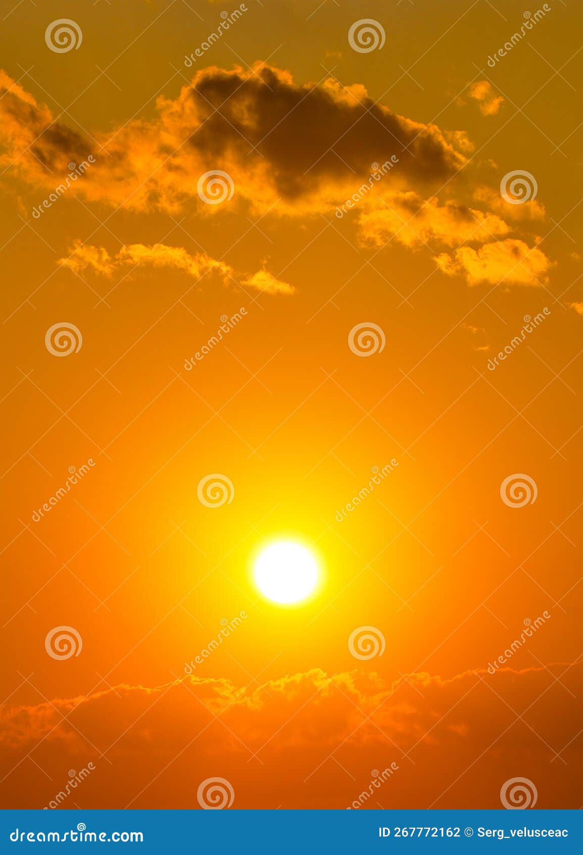 Orange sunrise in sky stock photo. Image of horizon - 267772162