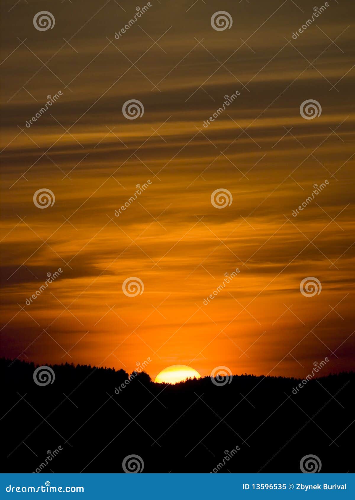 Orange sunset stock image. Image of sunset, orange, scenery - 13596535