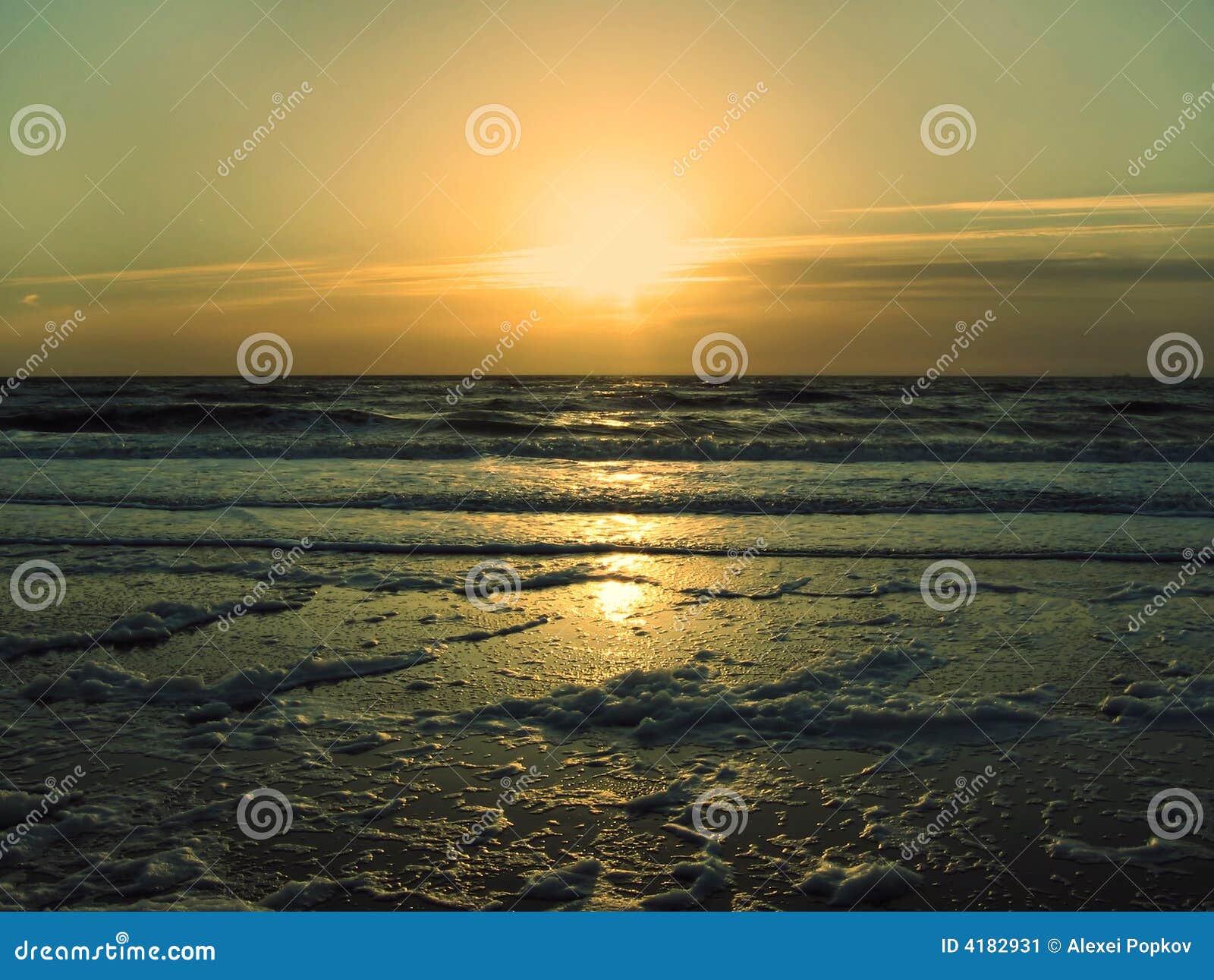 Orange sunset 2 stock image. Image of ocean, beach, scene - 4182931