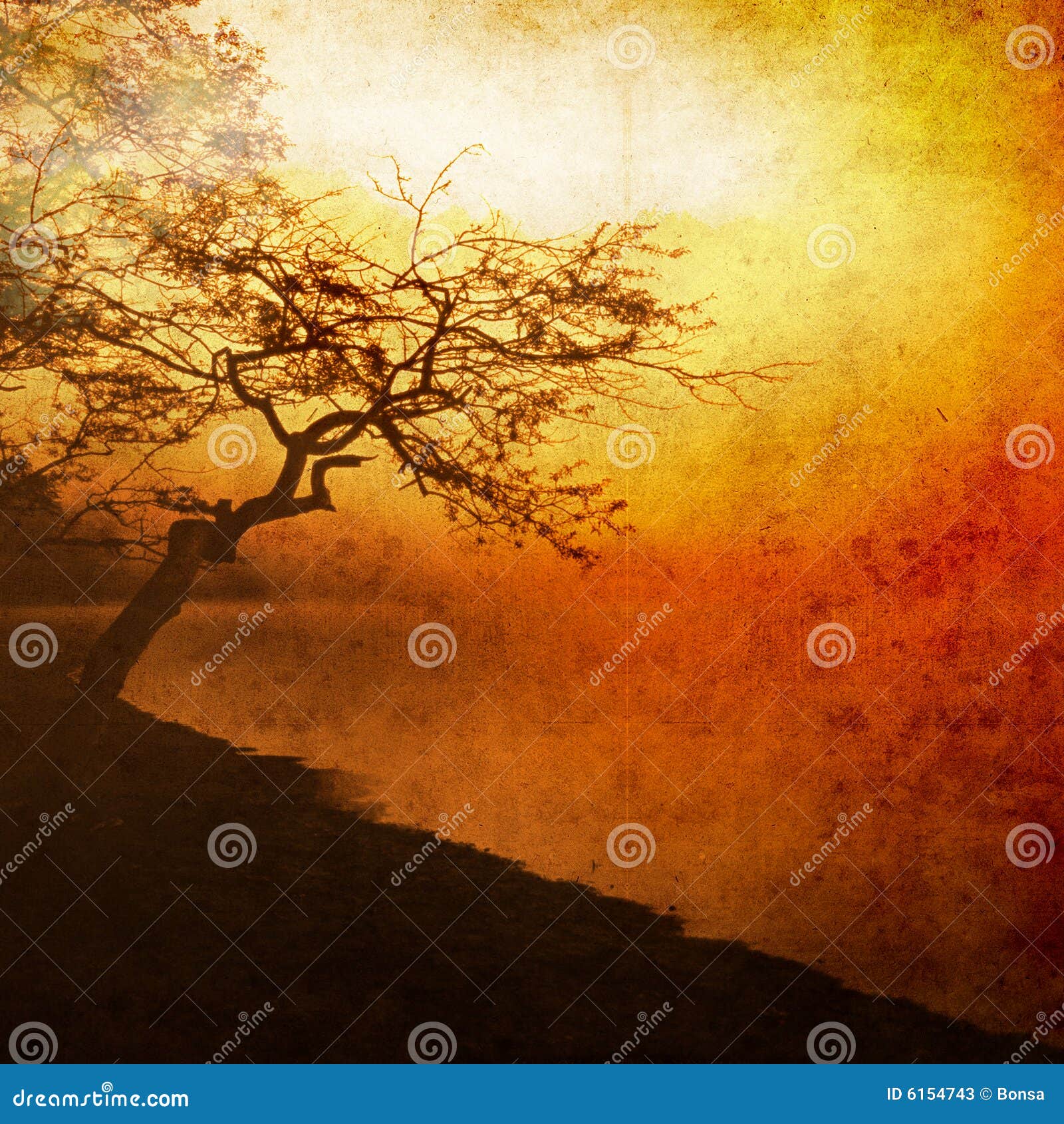 Orange sunset stock illustration. Illustration of orange - 6154743