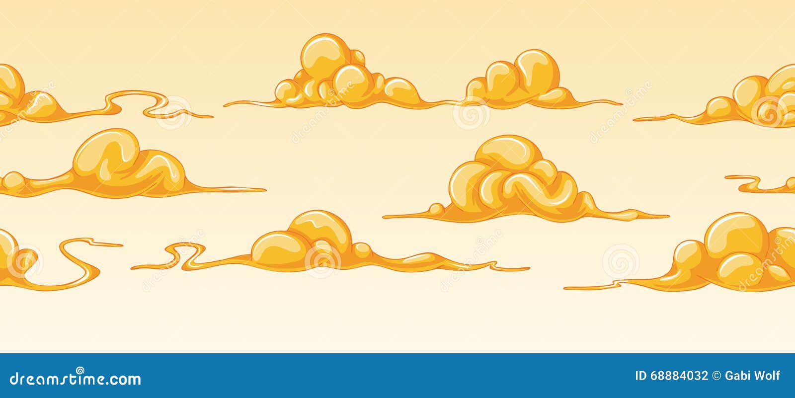 Orange Sunset Cartoon Clouds Stock Vector - Illustration of clouds ...