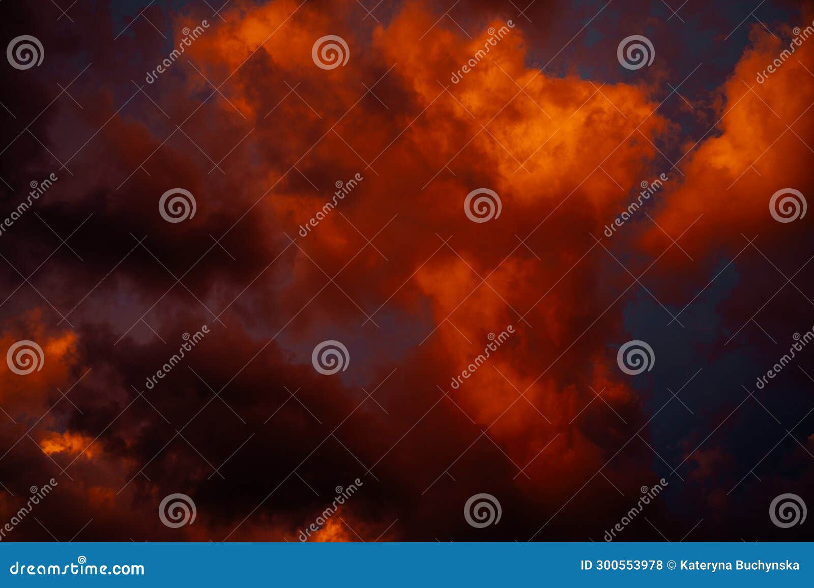 Orange Sunset Clouds. Background Stock Photo - Image of outdoor, cloud ...