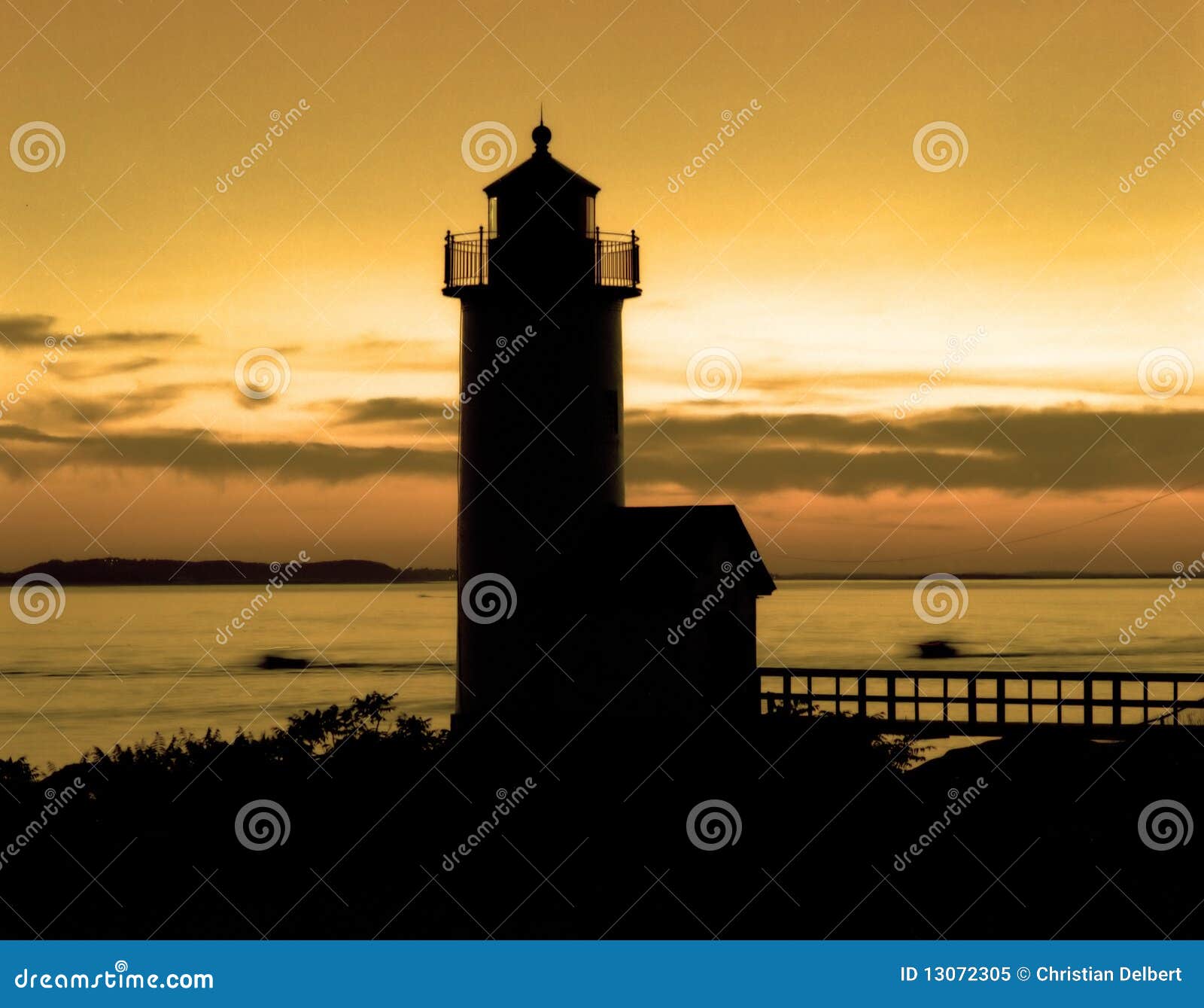 Orange sunset lighthouse stock image. Image of coast - 13072305