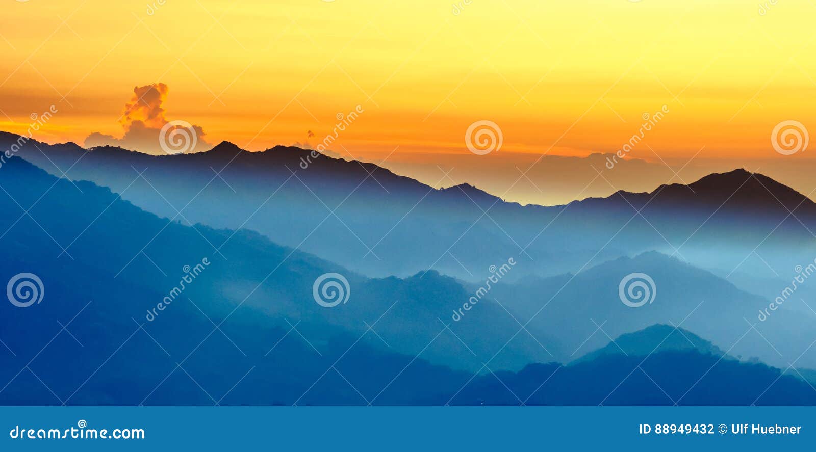 Orange Sunset in the Mountains Stock Photo - Image of beauty, lodestar ...