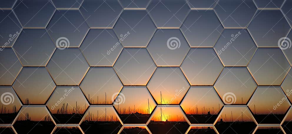 Orange Sunset Shapes Blurs Abstract Background Stock Illustration ...