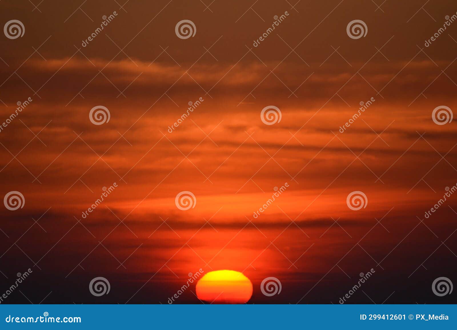 Orange and Yellow Sunset Sky with Clouds Stock Image - Image of clouds ...