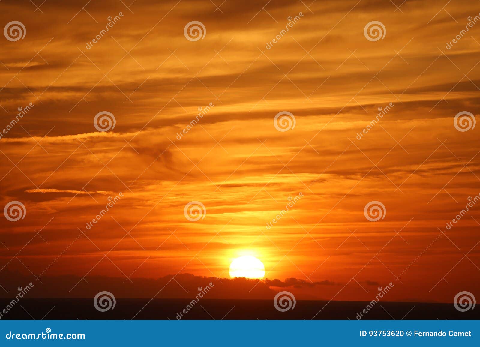 Orange sunset sky stock photo. Image of sunset, landscape - 93753620