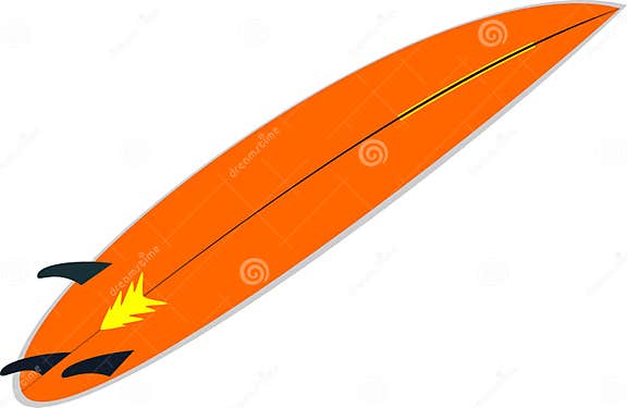 Orange surf board stock vector. Illustration of board - 1910002