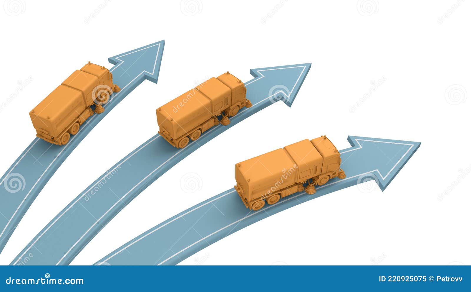 Sweepers Move in Different Directions Stock Illustration - Illustration ...