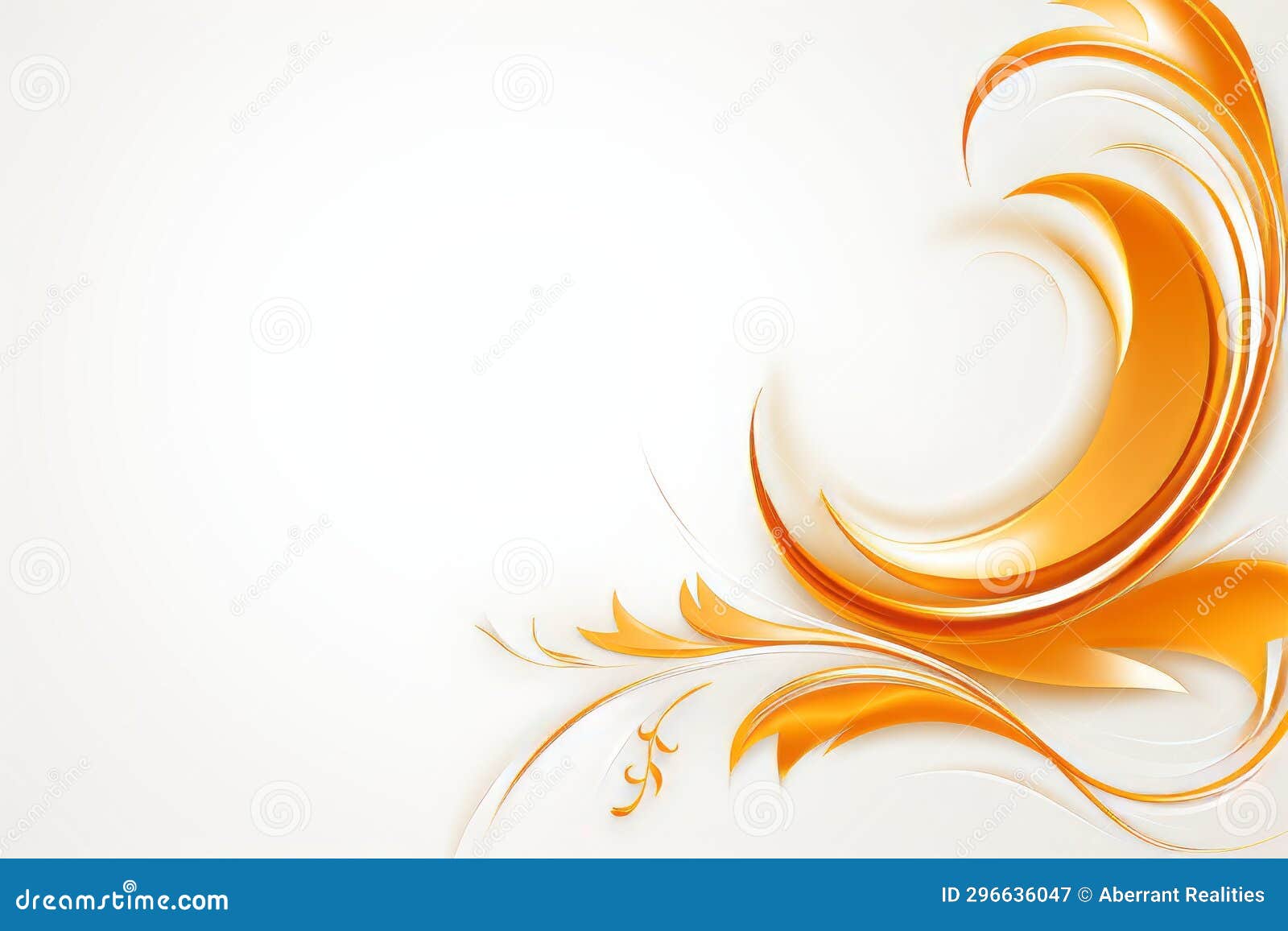 An Orange Swirl Design on a White Background Stock Illustration ...