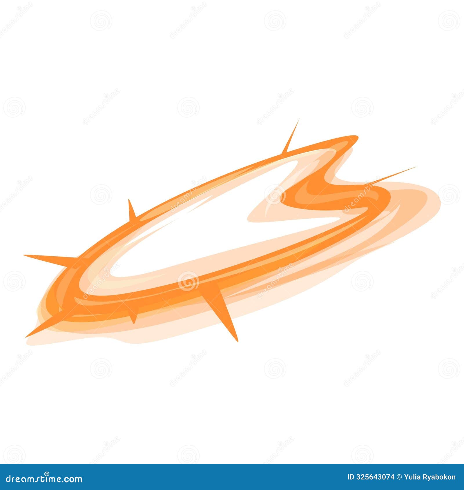Orange Swirl of Energy Creating an Explosive Shape Stock Illustration ...